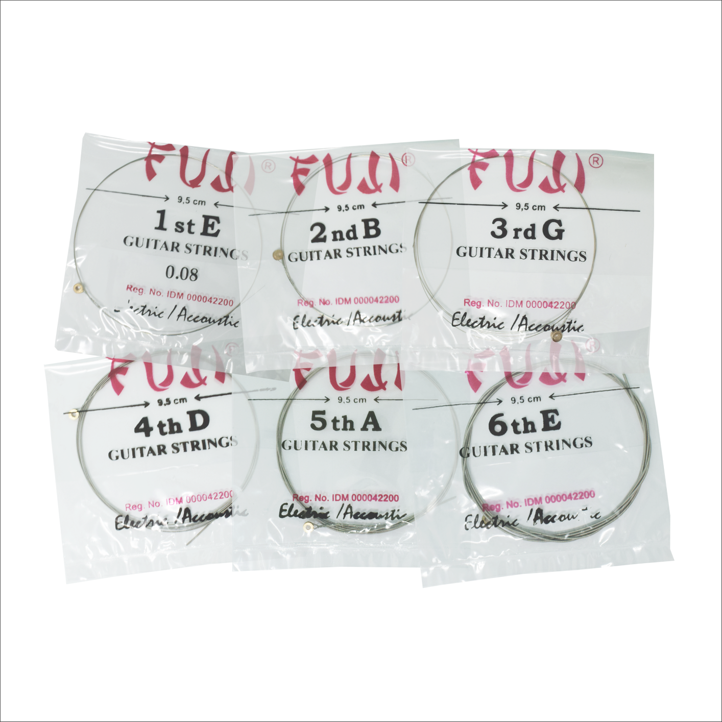 Fuji Acoustic Electric Guitar Strings .008” Set - Fuji String